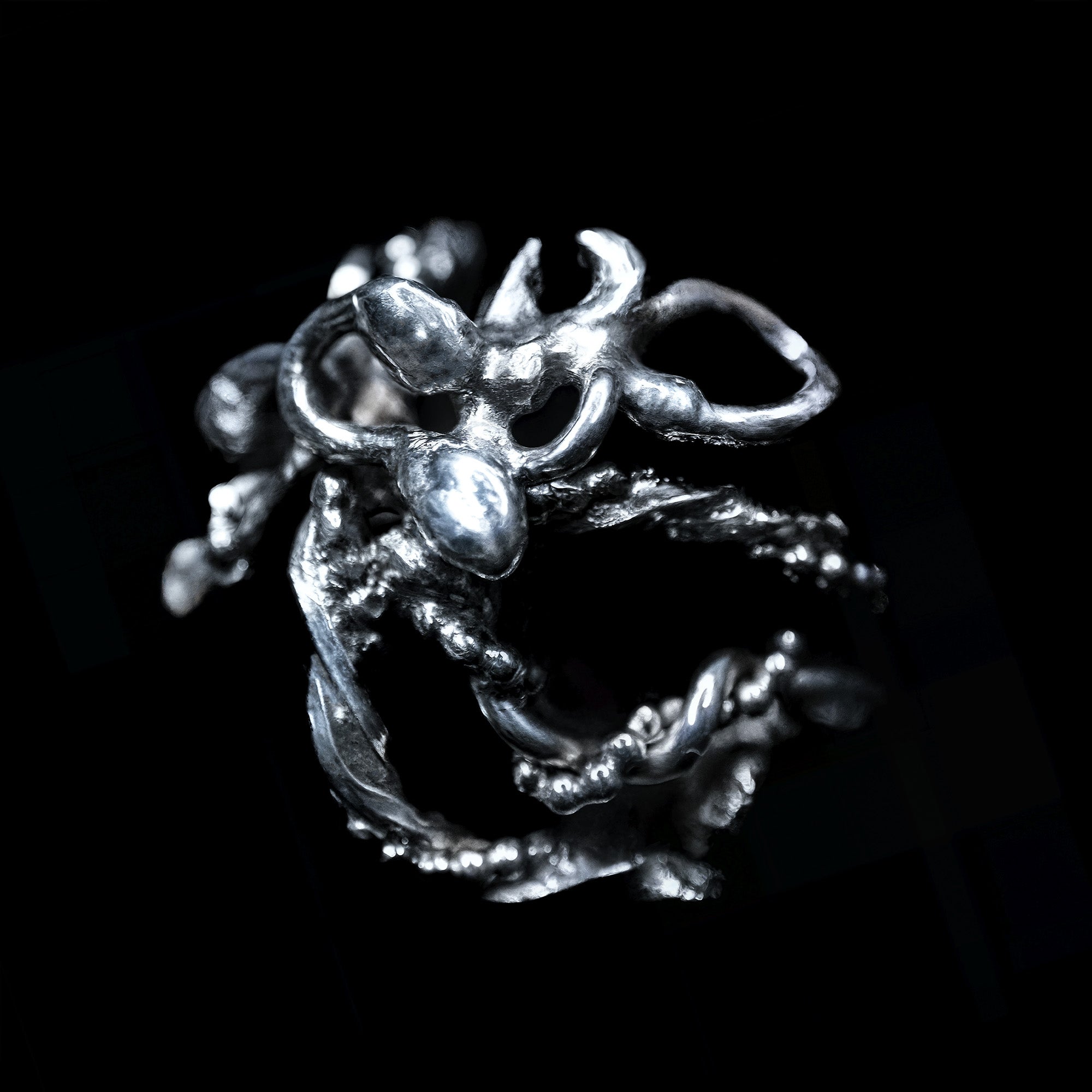 Poseidon's Curse – Surreal Abstract Mythology Ring in Sterling Silver ...